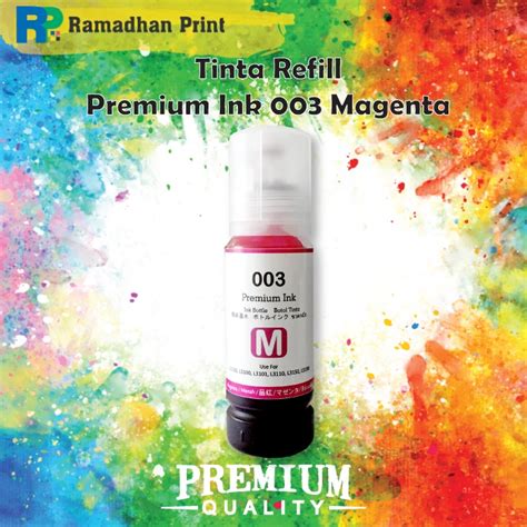 Jual Tinta 003 Premium Ink Black Color EPSN Compatible L3110 L3210 L1210 CMYK Shopee Indonesia