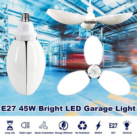 Decoration Life Led Deformable Garage Lights Fixture 45w E27 Daylight