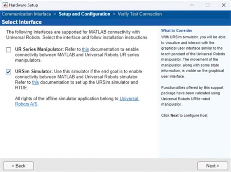set up ursim offline simulator for rtde matlab and simulink mathworks 한국