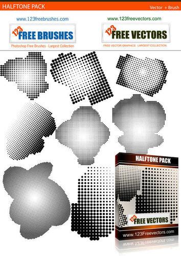Halftone Graphic Pack Public Domain Vectors