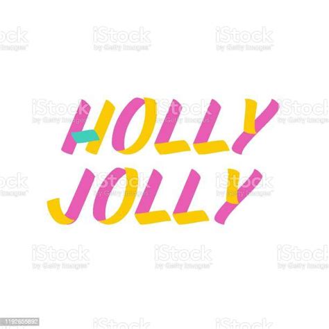 거룩한 졸리 브러쉬 기호 문자 흰색 배경에 축하 카드 디자인 요소입니다 인사말 카드 오버레이 포스터를위한 휴일 레터링 템플릿 2020년에 대한 스톡 벡터 아트 및 기타