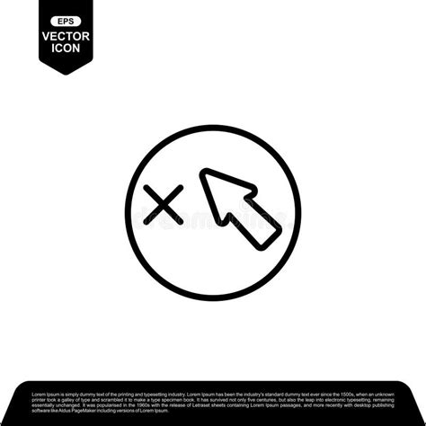 mouse cursor line icon design pointer mark vector illustration stock