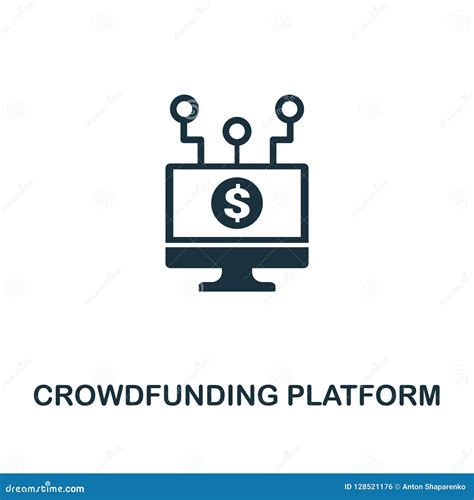Crowdfunding Platform Icon Monochrome Style Design From Fintech Icon Collection Ui And Ux