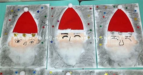 장식 솜으로 산타할아버지 얼굴 꾸미기 유치원 어린이집에서도 간단하게 따라할 수 있는 겨울 미술활동 네이버 블로그