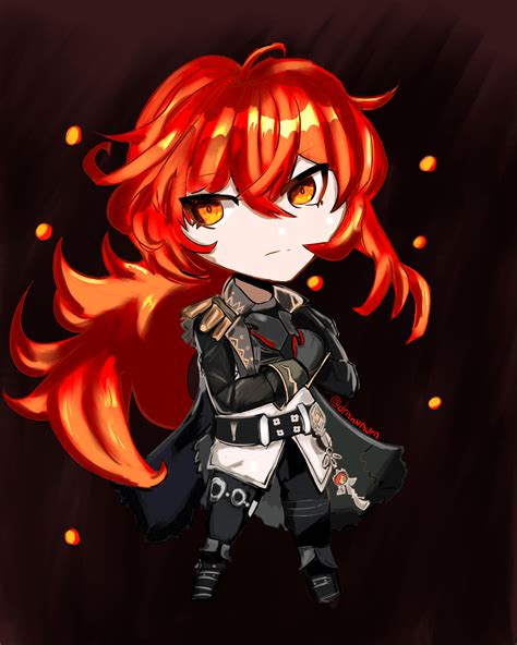 Diluc Chibi I Drew Rgenshinimpact