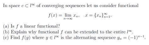 solved in space ccl of converging sequences let us consider