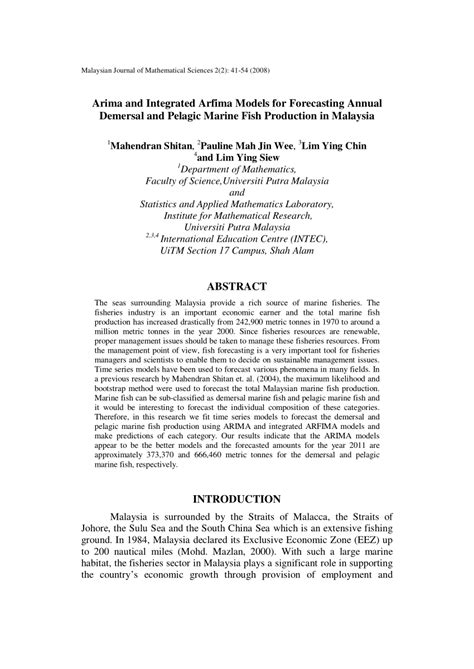 Pdf Arima And Integrated Arfima Models For Forecasting Annual