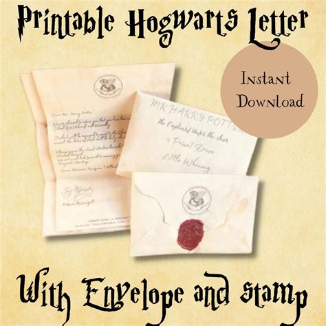Harry Potter Hogwarts Letter Envelope