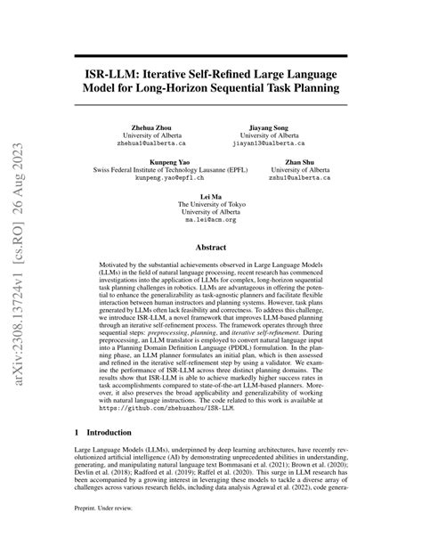 Pdf Isr Llm Iterative Self Refined Large Language Model For Long