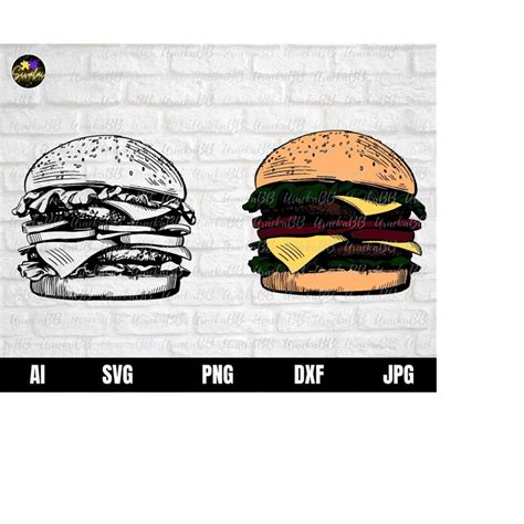 Burger Svg Hamburger Svg Hamburger Png Burger Png Cheese Inspire