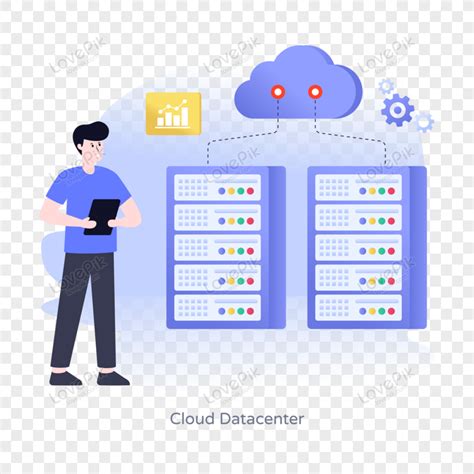 클 라 우 드 데이터 센터 평면 그래 픽 벡터 Png 일러스트 무료 다운로드 Lovepik