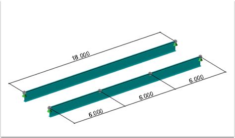 deflection issues when beams are split for modelling purposes