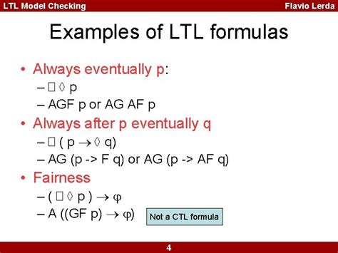 Ltl Model Checking Flavio Lerda 1 Ltl Model