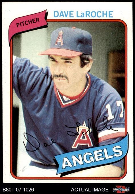 1980 Topps 263 Dave Laroche Angels Double Print 7 Nm Ebay