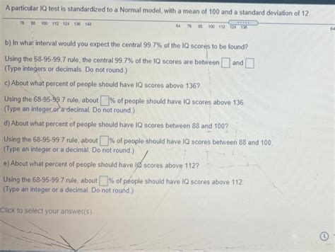 Solved A Particular Iq Test Is Standardized To A Normal