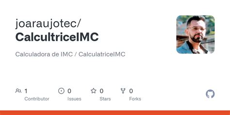 GitHub Joaraujotec CalcultriceIMC Calculadora De IMC CalculatriceIMC