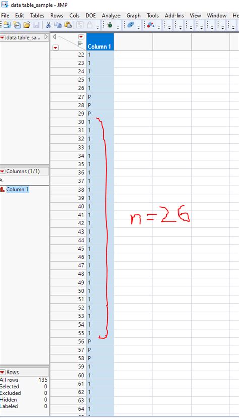Solved Count Number Of Rows In Column With Matching Character Jmp User Community