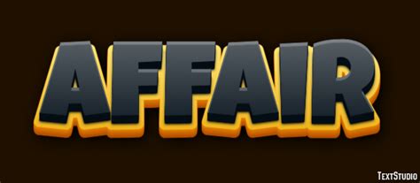 Affair Text Effect And Logo Design Word
