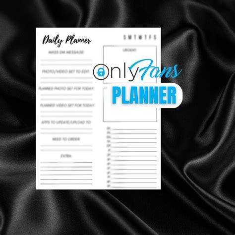 Only Fans Planner Adult Content Planner Cam Girl To Do List Only Fans