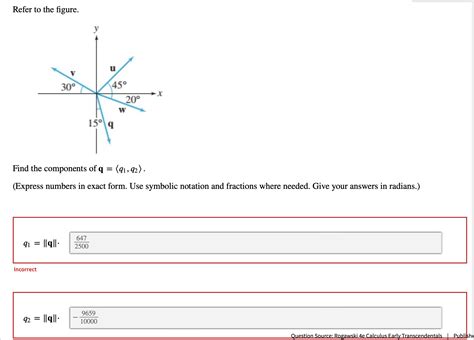 Solved Refer To The Figure Find The Components Of Chegg