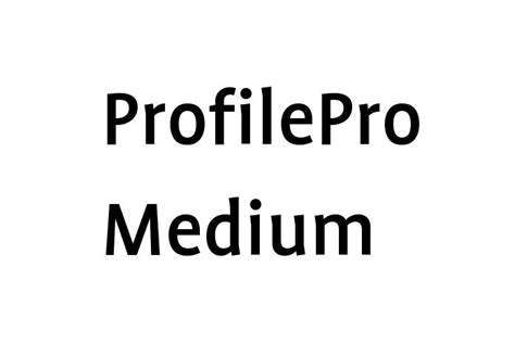 Profilepro Medium Font Free Font Download