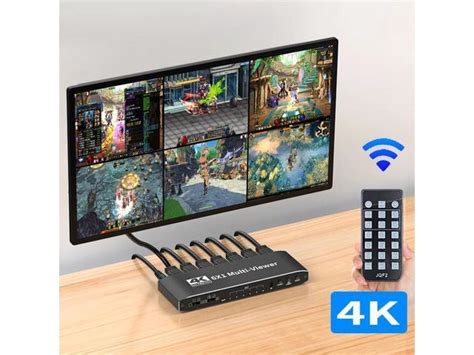 Luom 4k Hdmi Multiviewer 6x1 Multi Viewer 6 In 1 Out Hdmi Seamless Switcher With Ir Remote