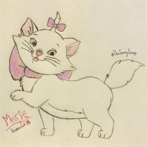 Aristocats Marie Drawing