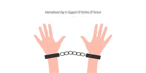 Dia Internacional De Apoio às Vítimas De Tortura Ilustração Vetorial