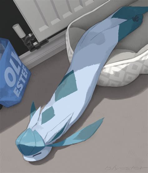 365538 Safe Artist Cco00oo Eeveelution Fictional Species Glaceon