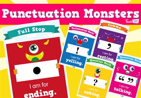 Punctuation Monsters Punctuation Persuasive Text Simple And Compound Sentences