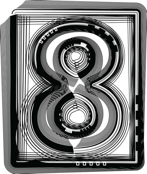 Striped Font Number 8 Stock Vector Illustration Of Brushed 101818652 Striped Font Number 8 Stock Vector Illustration Of Brushed 101818652