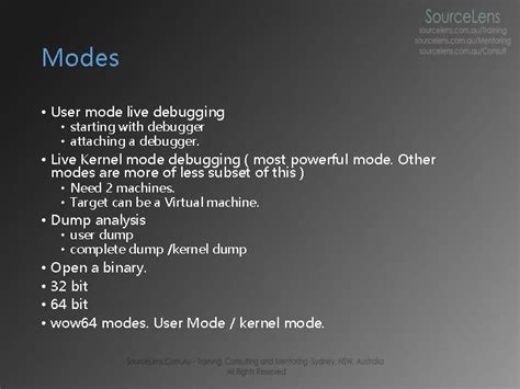 Introduction To Windbg Modes Of Operation By Anand