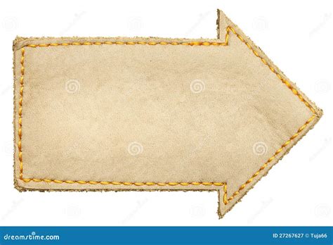 Arrow Label Stock Image Image Of Rough Leather Frame