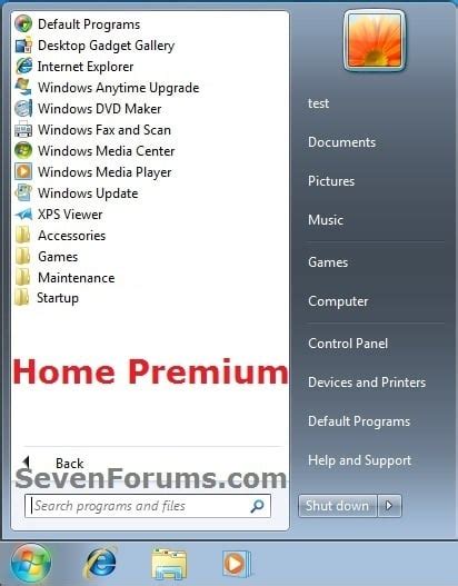 Start Menu All Programs In Windows 7 Restore Default Shortcuts