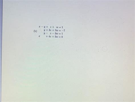 Solved Given The Following Systems Of Linear Equations Chegg