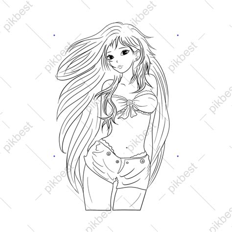 ภาพสาวการ์ตูน เทมเพลต แบบ Psd ดาวน์โหลดฟรี Pikbest