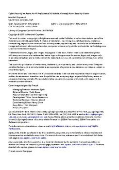 Cyber Security On Azure An IT Professionals Guide To Microsoft Azure Security