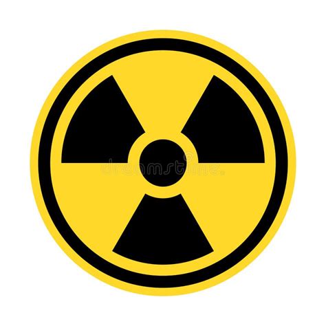 Yellow Radioactive Sign Radiation Danger Icon Stock Vector