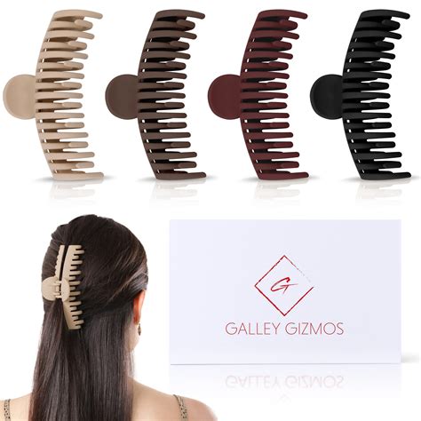 Galley Gizmos Hair Clips Set Of 4 For Women And Girls Suitable For All Hair Types And Styles
