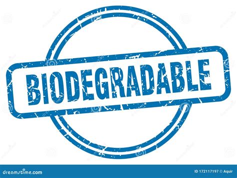 Biodegradable Stamp Biodegradable Round Grunge Sign Stock Vector