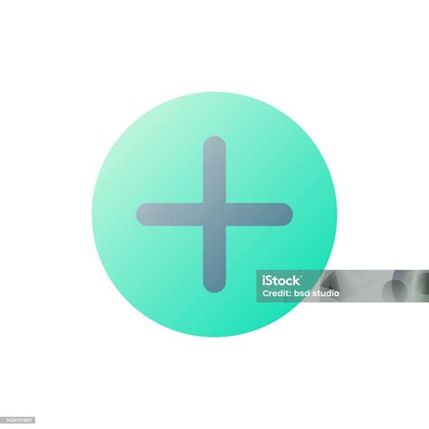 Add Button Pixel Perfect Flat Gradient Twocolor Ui Icon Stock