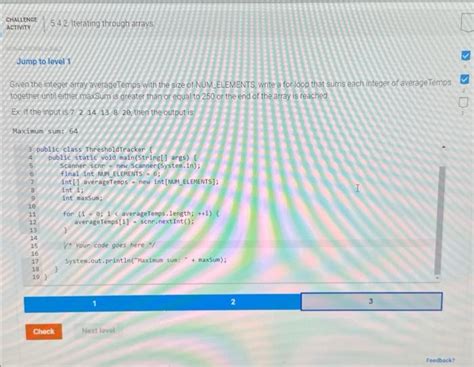 Solved Jump To Level 1 Given The Integer Array AverageTemps Chegg Com