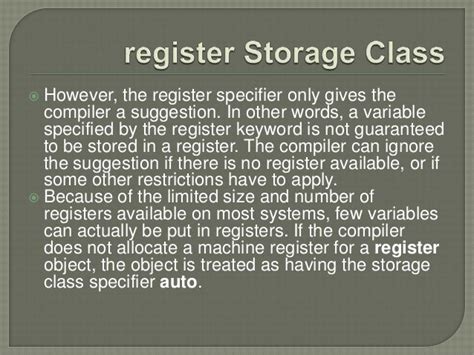 Storage Class Specifiers In C