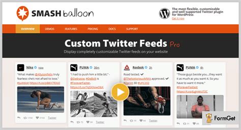WordPress Twitter Feed Plugins FormGet