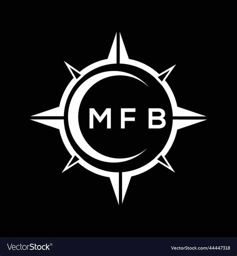 Mfb Abstract Monogram Shield Logo Design On Black Vector Image