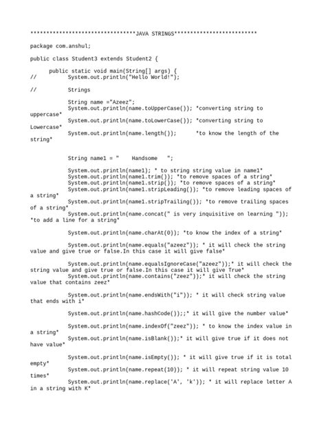 Java Strings Pdf