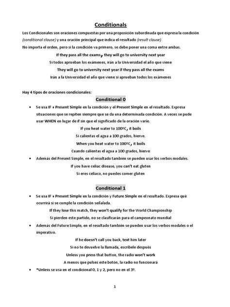 Conditionals And Wish Clauses Unit 2 Pdf Lingüística Gramática
