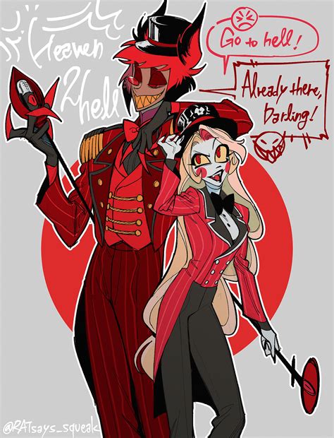 Charlie Morningstar And Alastor Hazbin Hotel Drawn By Ratsays Squeak