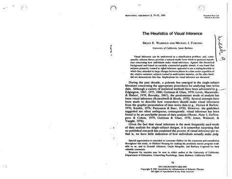 Pdf The Heuristics Of Visual Inference