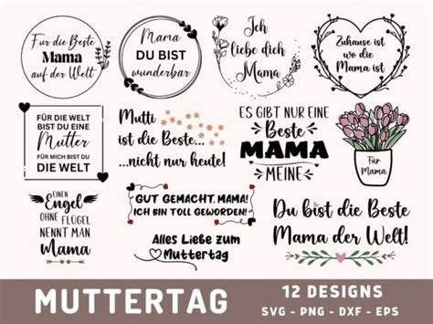 Mama Plotter File Svg Muttertag Sprüche Graphic By Lemon Chili